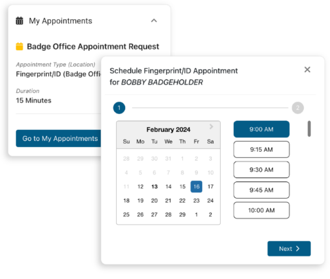 Integrated Appointment Scheduling - AirBadge - Airport Badge Office ...