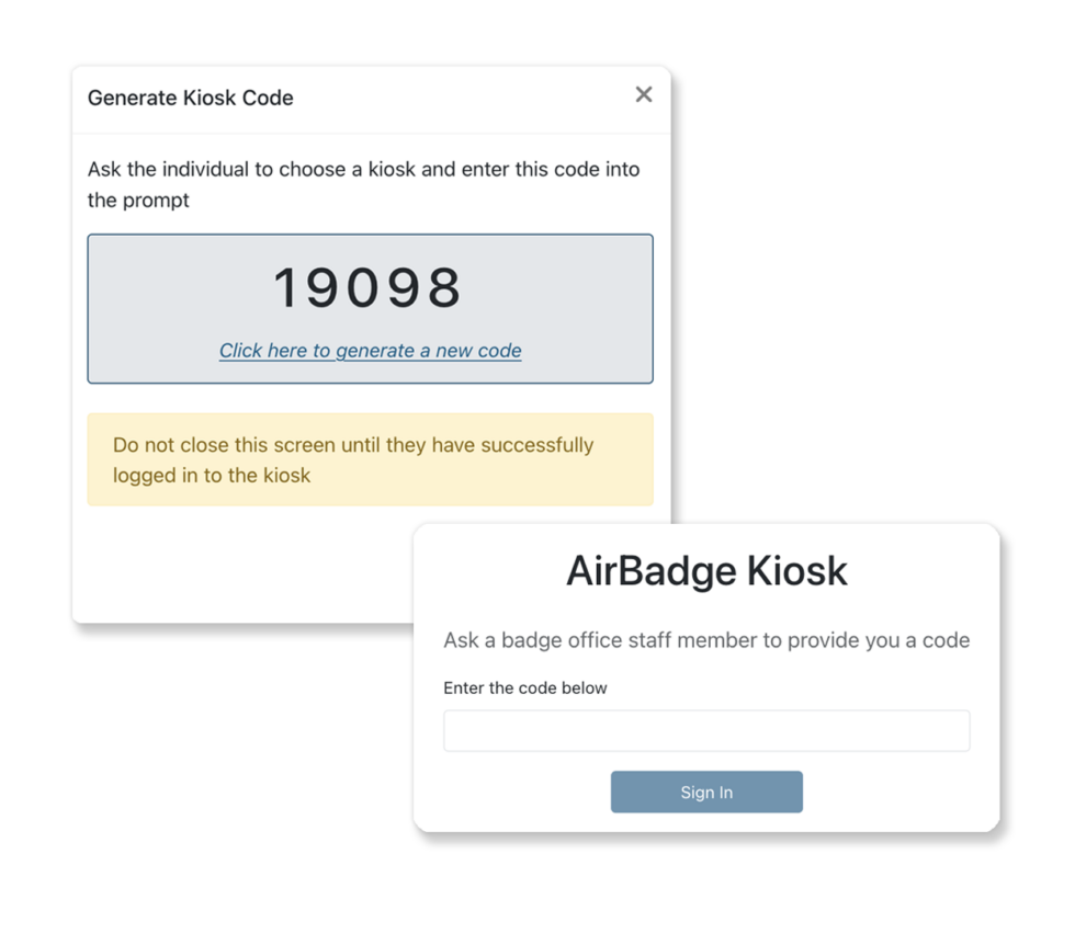 AirBadge Kiosk Mode - AirBadge - Airport Badge Office Compliance ...